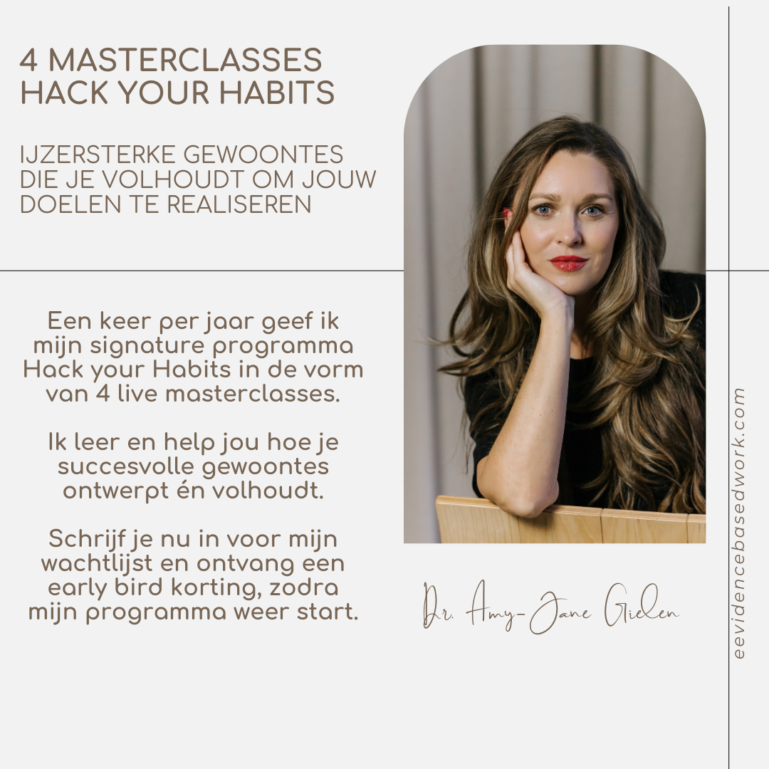 GRATIS Hack Your Habits Challenge - voor individuen - Evidence-Based Work (EBW)